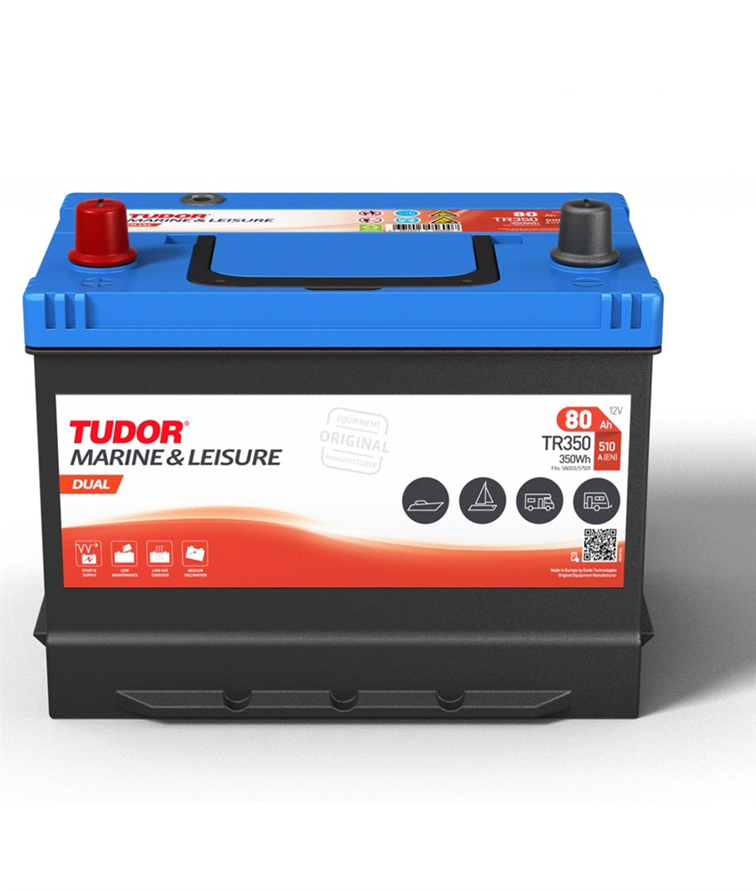 BATTERI TUDOR 80Ah MARIN DUAL