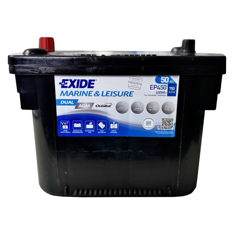 BATTERI EXIDE AGM MARINE DUAL 50Ah
