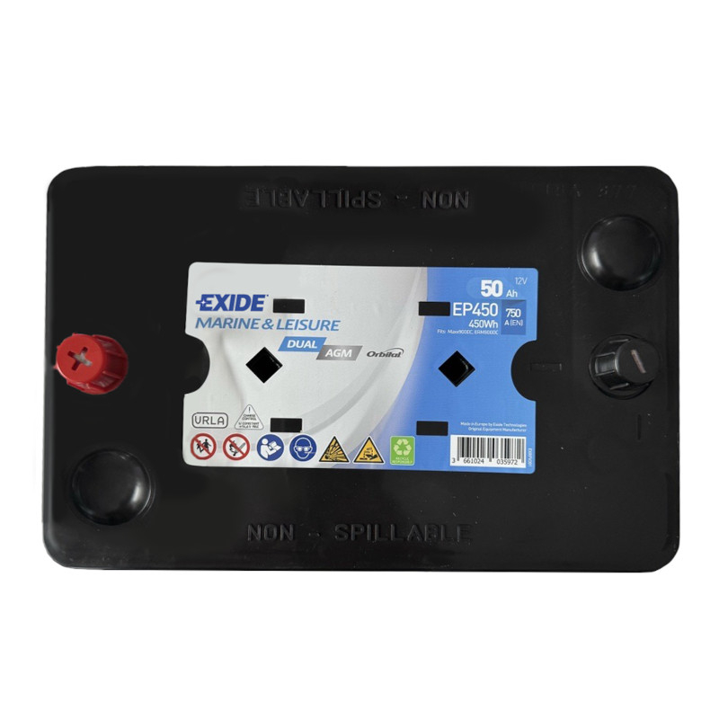 BATTERI EXIDE AGM MARINE DUAL 50Ah